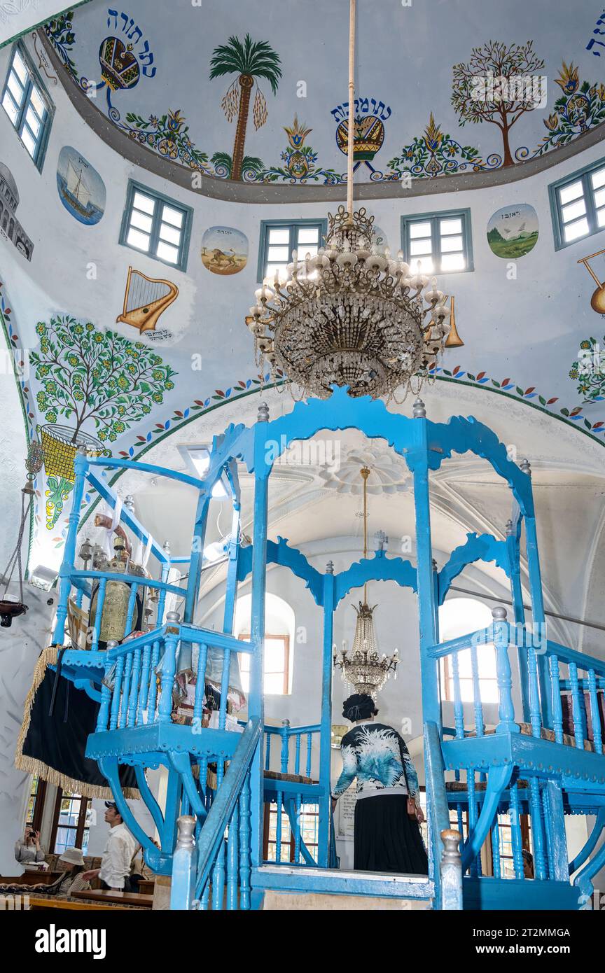 Safed, Israel - August 14, 2023: The old Abuhav synagogue, Safed (Tzfat ...