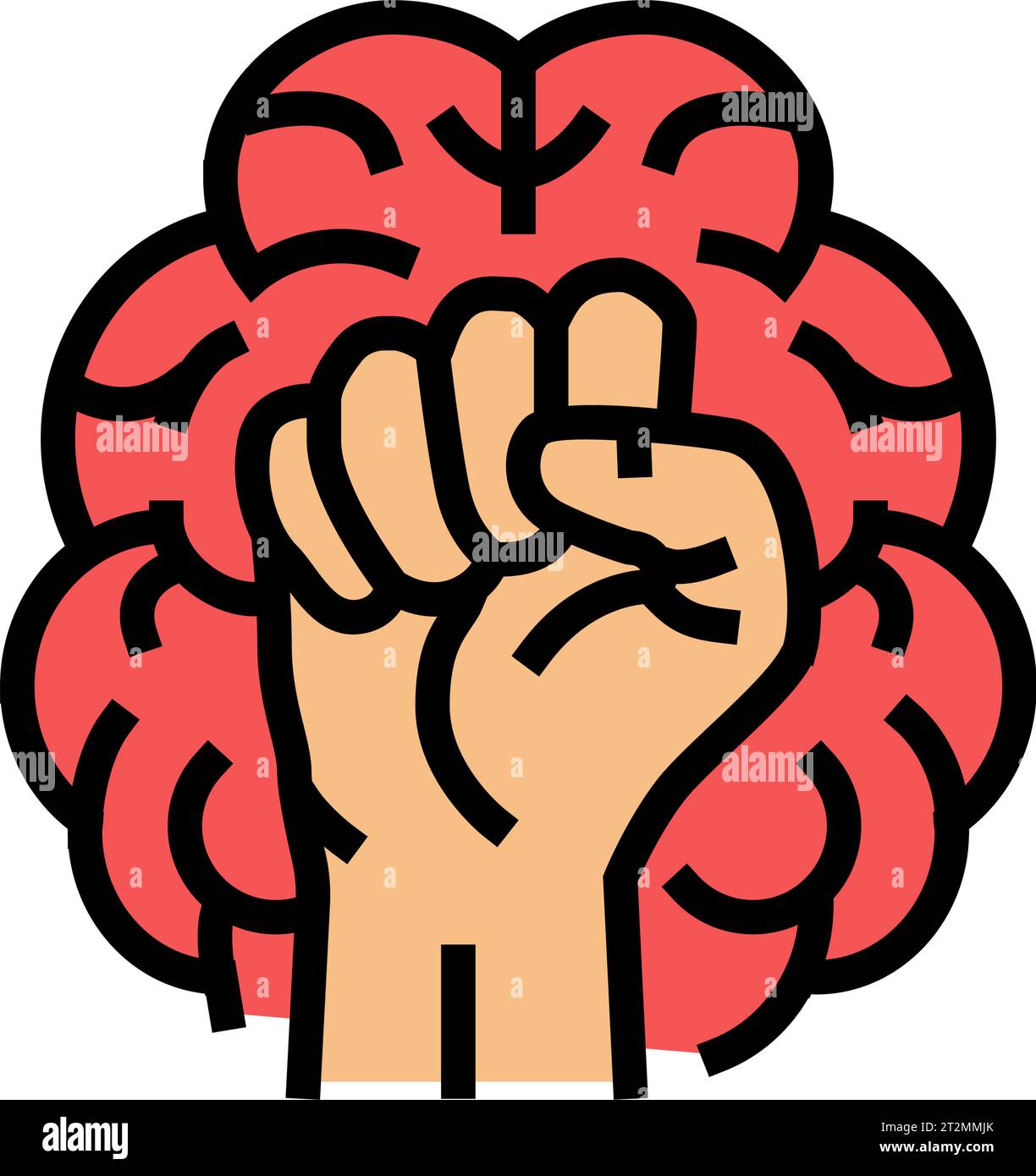 willpower muscles motivation color icon vector illustration Stock ...