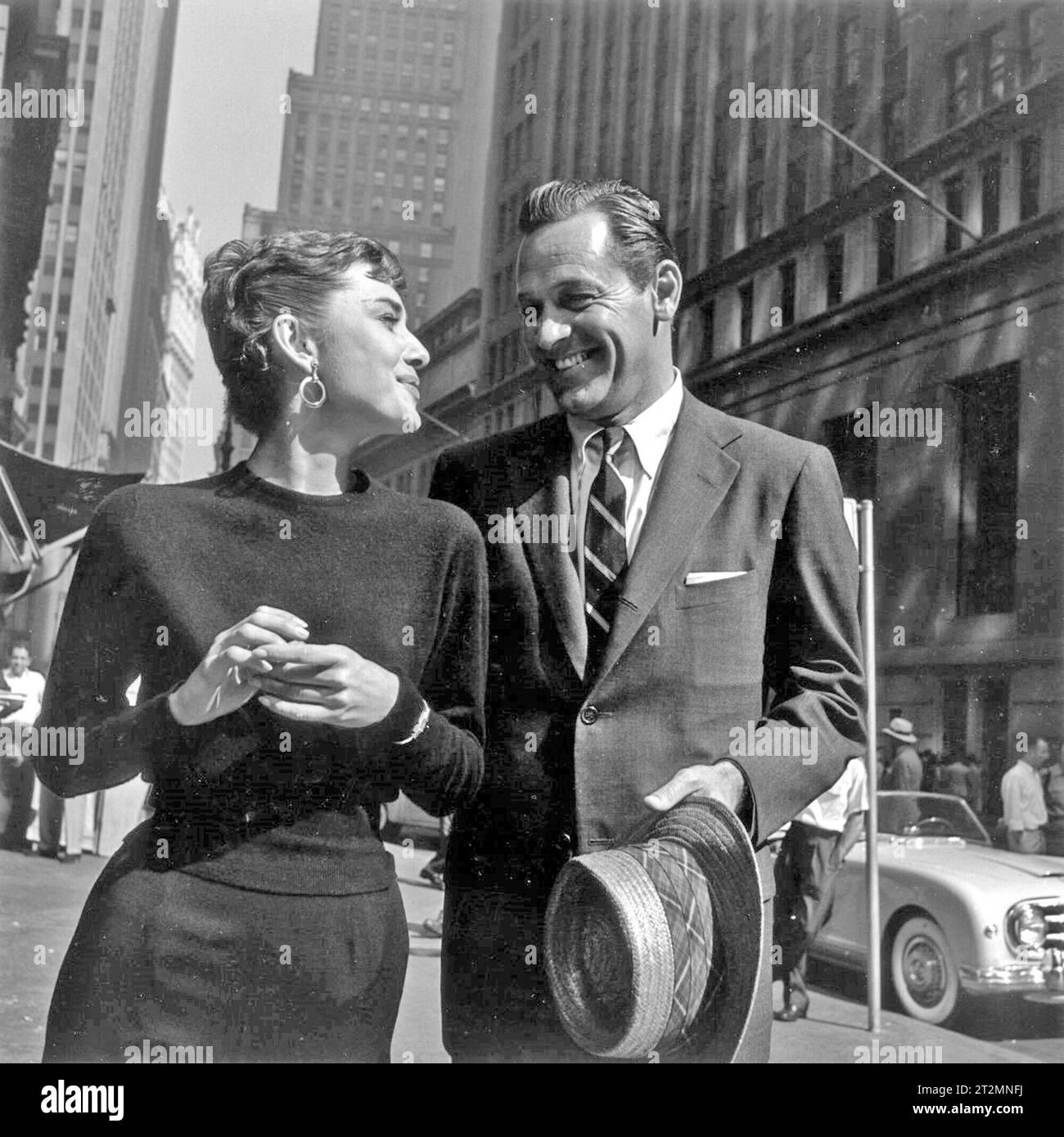 WILLIAM HOLDEN and AUDREY HEPBURN in SABRINA (1954), directed by BILLY WILDER. Credit: PARAMOUNT ...