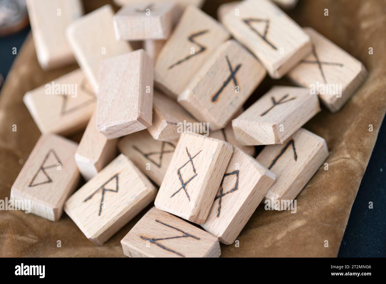 Wooden rune hi-res stock photography and images - Alamy