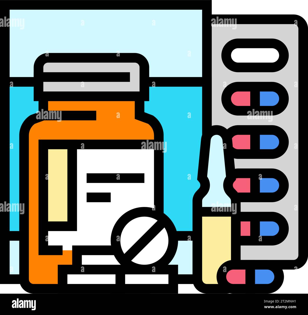 medication packaging pharmacist color icon vector illustration Stock ...