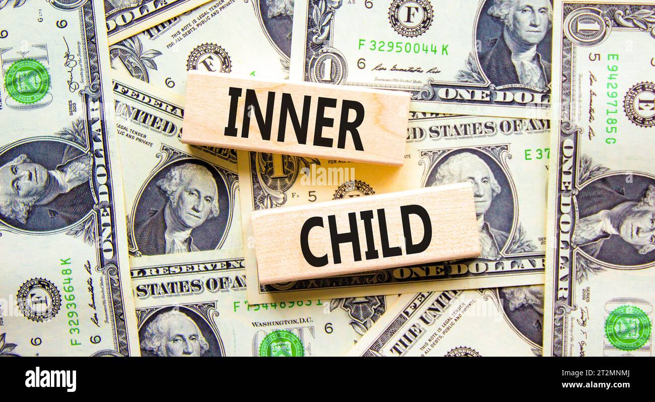 Inner child symbol. Concept words Inner child on beautiful wooden block ...