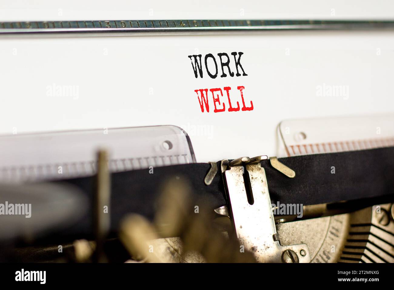 Work well symbol. Concept words Work well typed on beautiful old retro ...