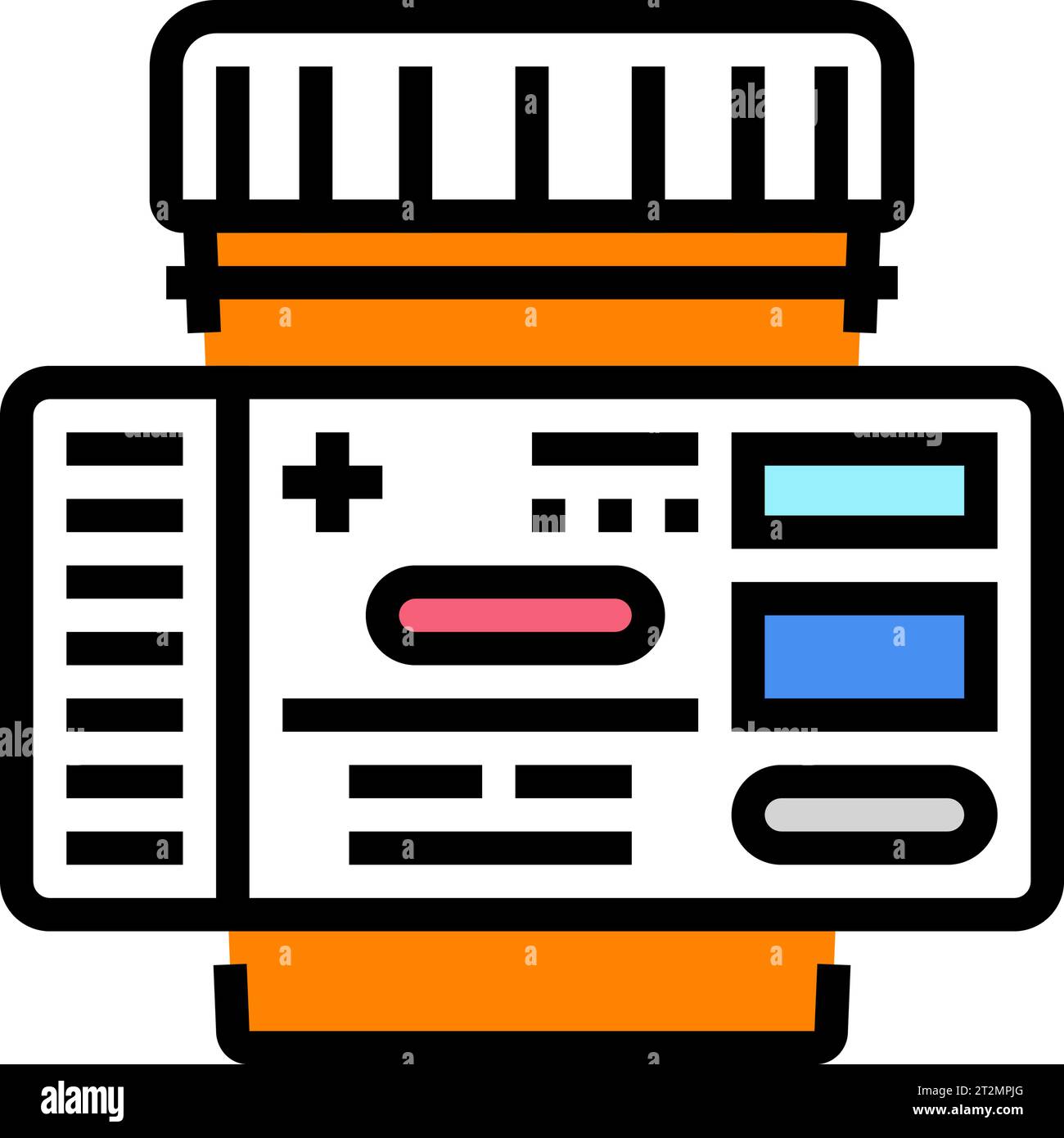 prescription label pharmacist color icon vector illustration Stock ...