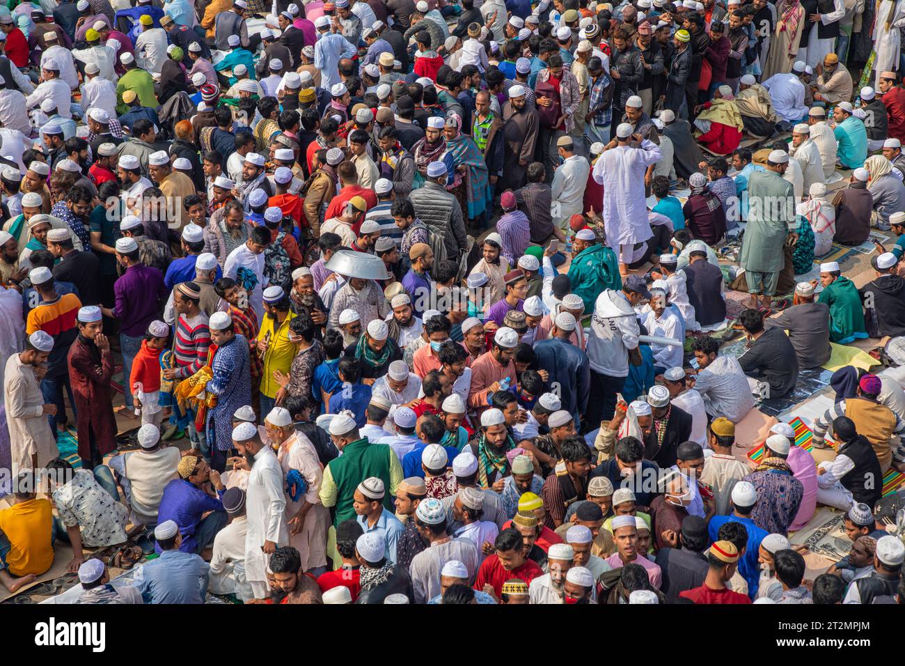 Crowd of people on the Dhaka-Mymensingh highway at the first day of ...