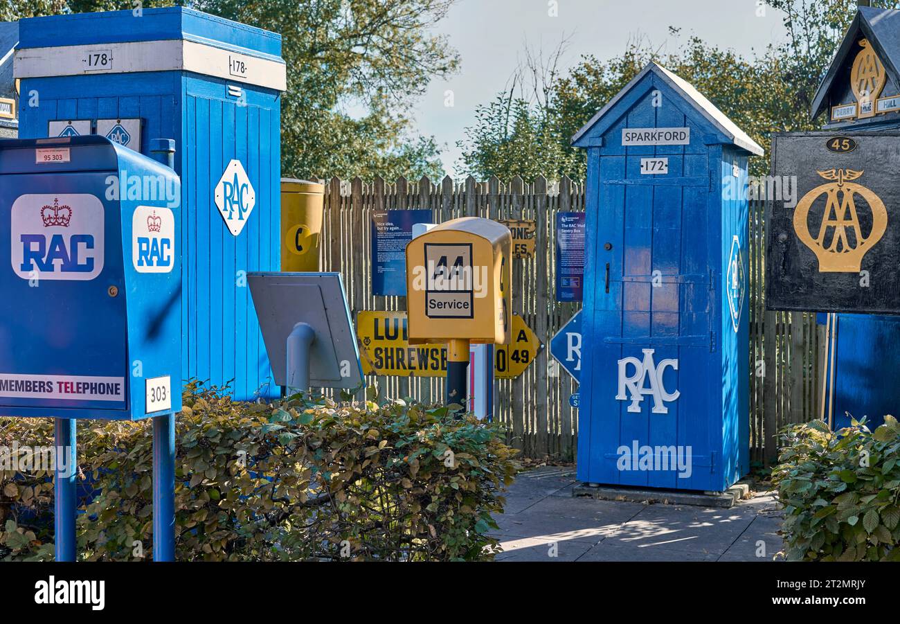 AA and RAC motoring organisations traditional vintage telephone call ...