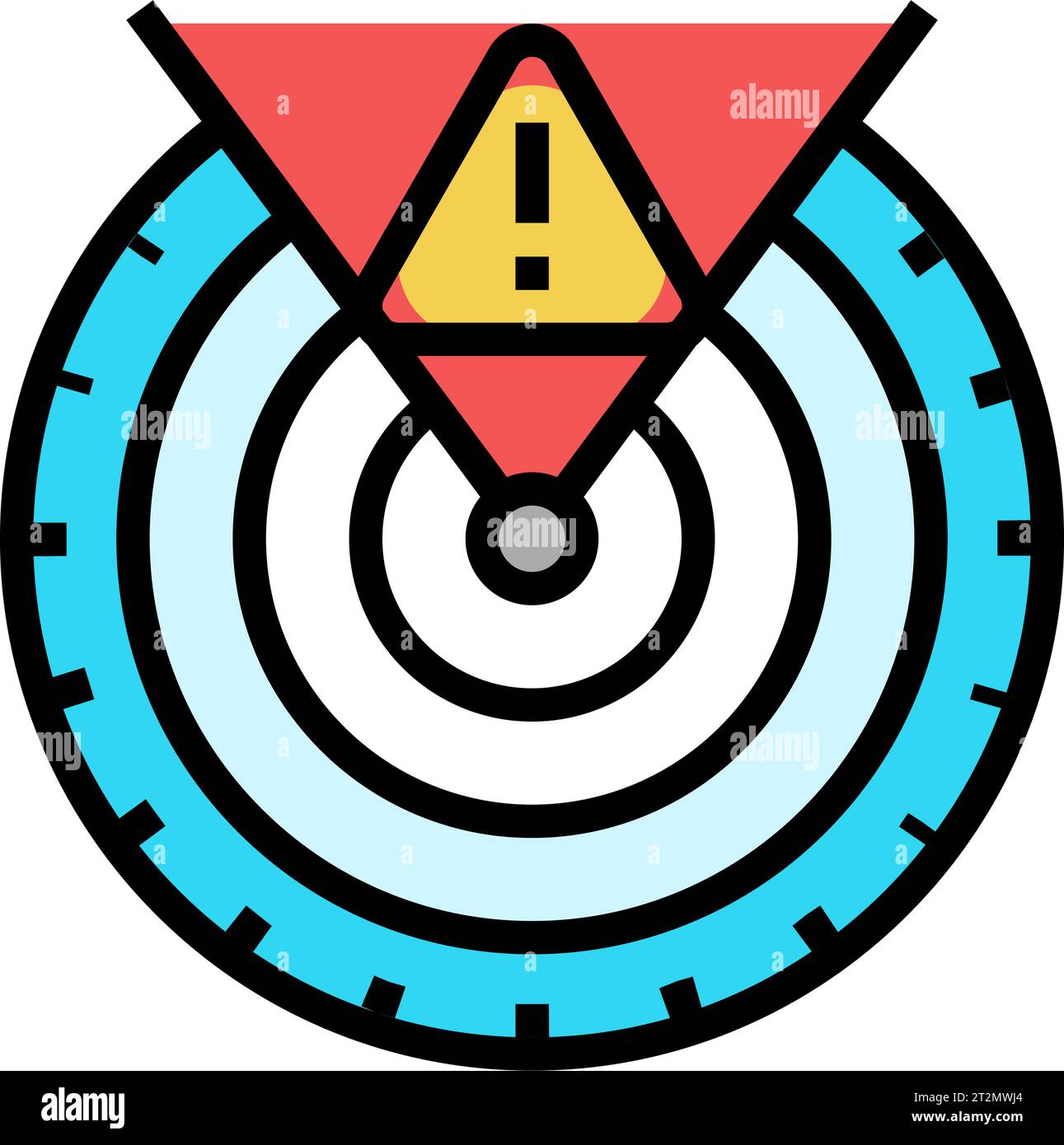radar risk color icon vector illustration Stock Vector Image & Art - Alamy