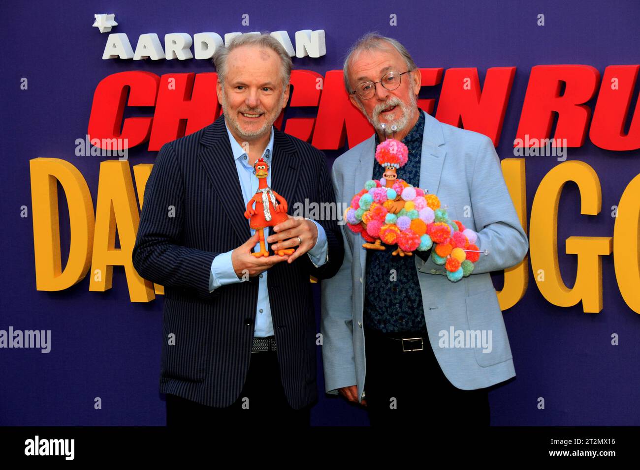 London, UK. Nick Park and Peter Lord at Chicken Run: Dawn of the Nugget ...