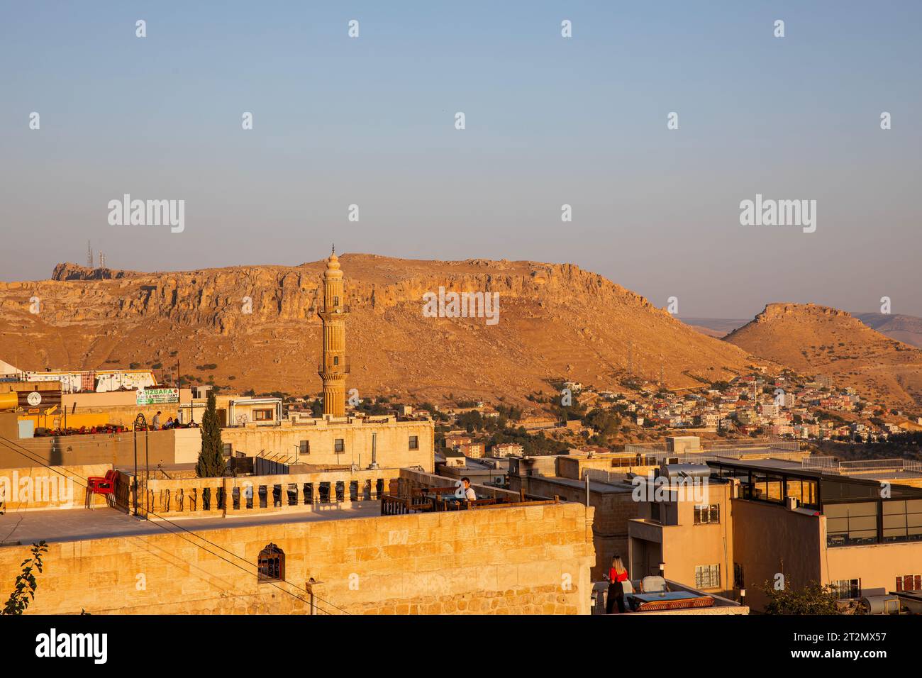 Ancient and stone houses of Old Mardin (Eski Mardin) with Mardin Castle ...