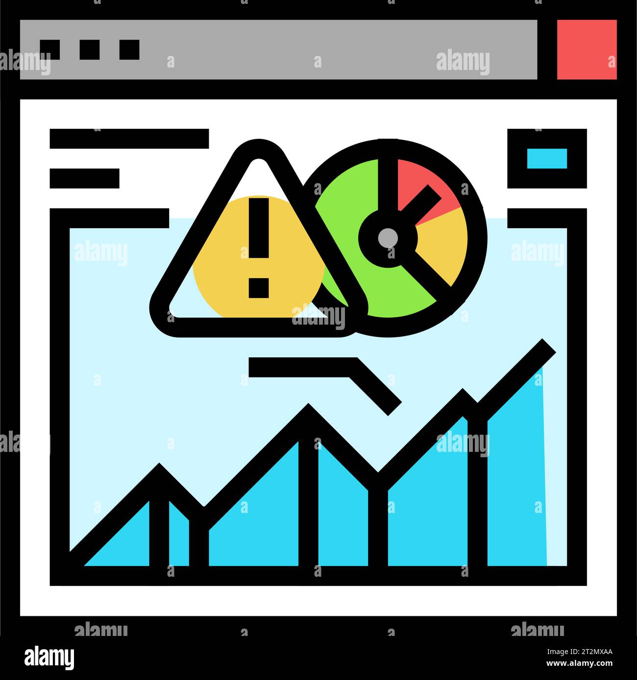 modeling risk color icon vector illustration Stock Vector Image & Art ...