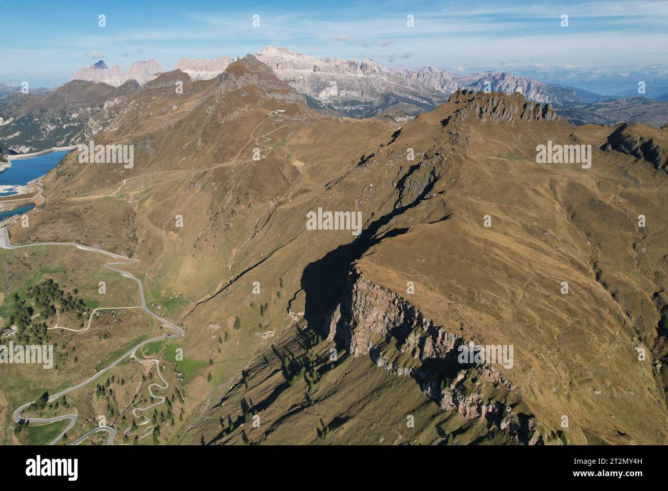 Beautiful landscape of Italian dolomites-with mountain meadows,lakes ...