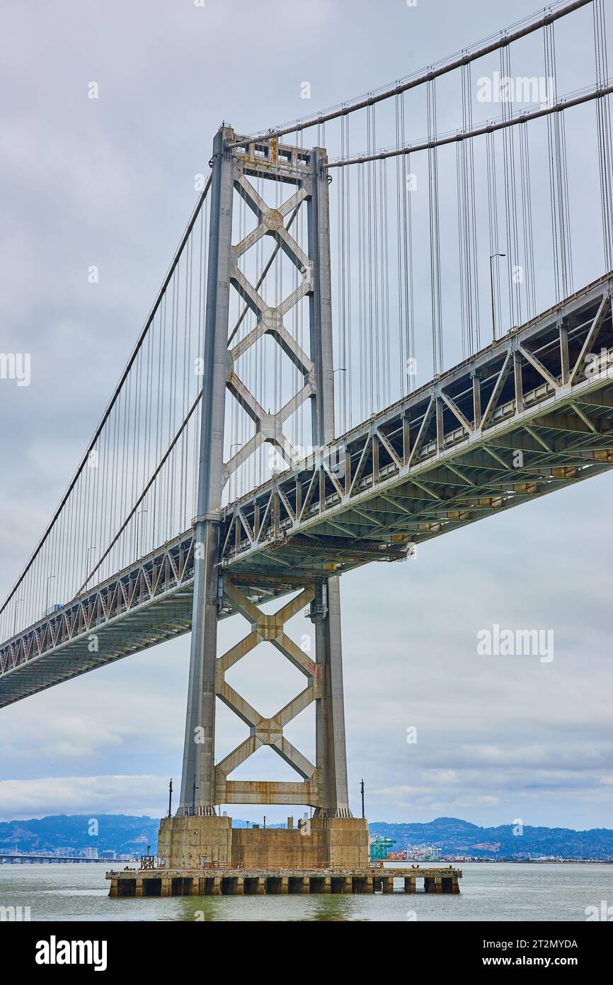 Oakland Bay Bridge side and underside view of bridge Stock Photo - Alamy