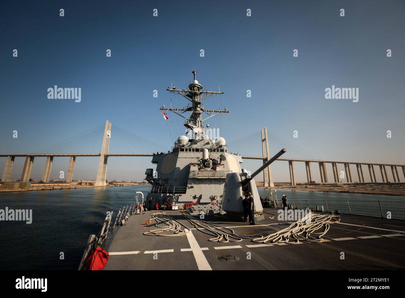 Suez Canal, Egypt. 18th Oct, 2023. The U.S. Navy Arleigh-burke class ...