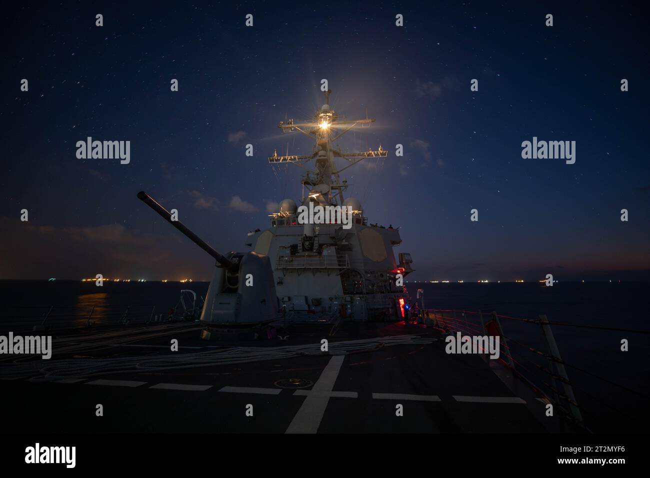 Suez Canal, Egypt. 18th Oct, 2023. The U.S. Navy Arleigh-burke class ...