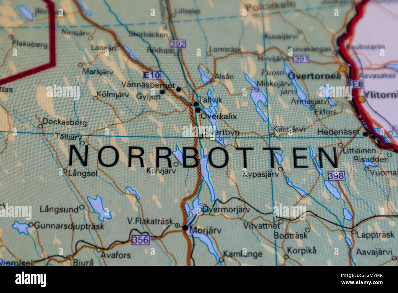 map of norrbotten sweden Stock Photo - Alamy