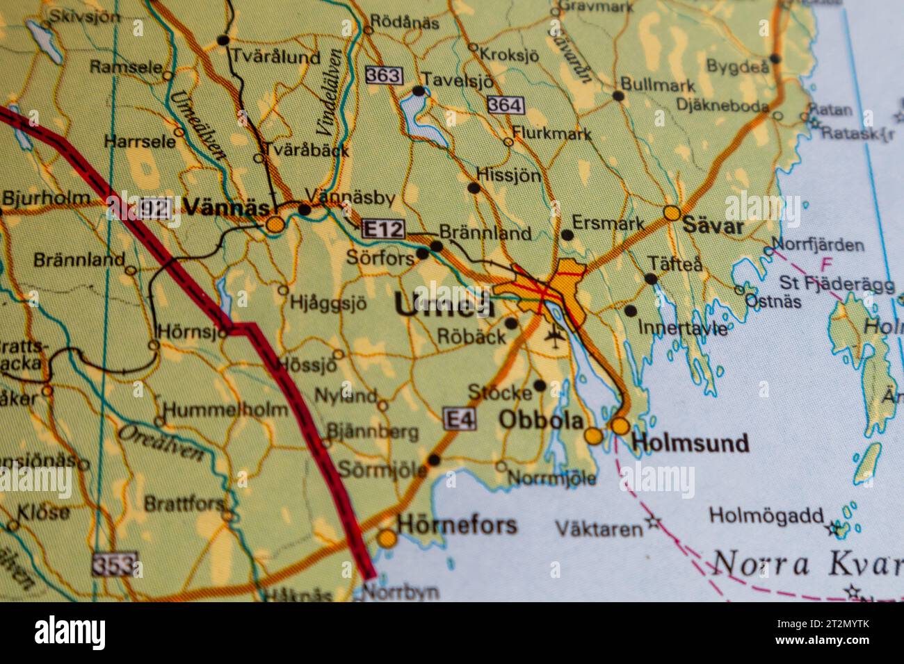 map of umeå sweden Stock Photo - Alamy