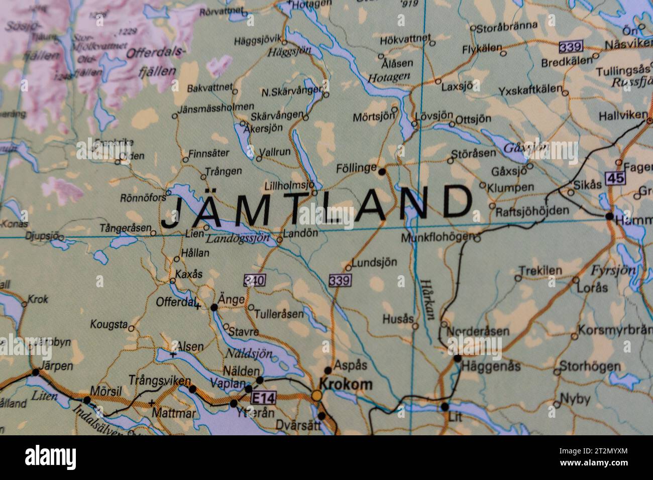 map of jämtland Stock Photo - Alamy