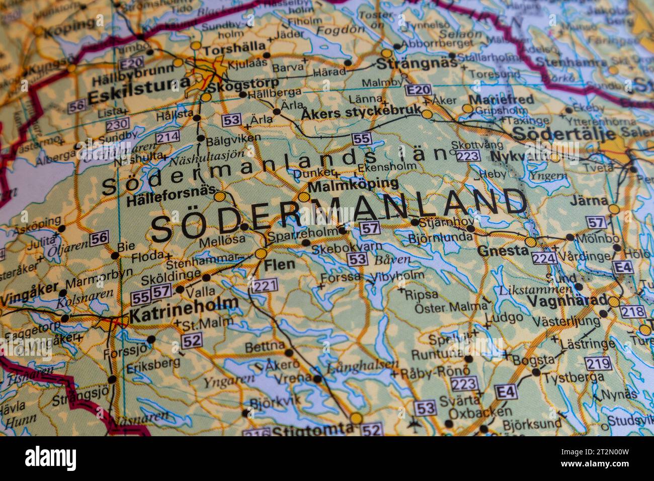 map of södermanland Stock Photo - Alamy
