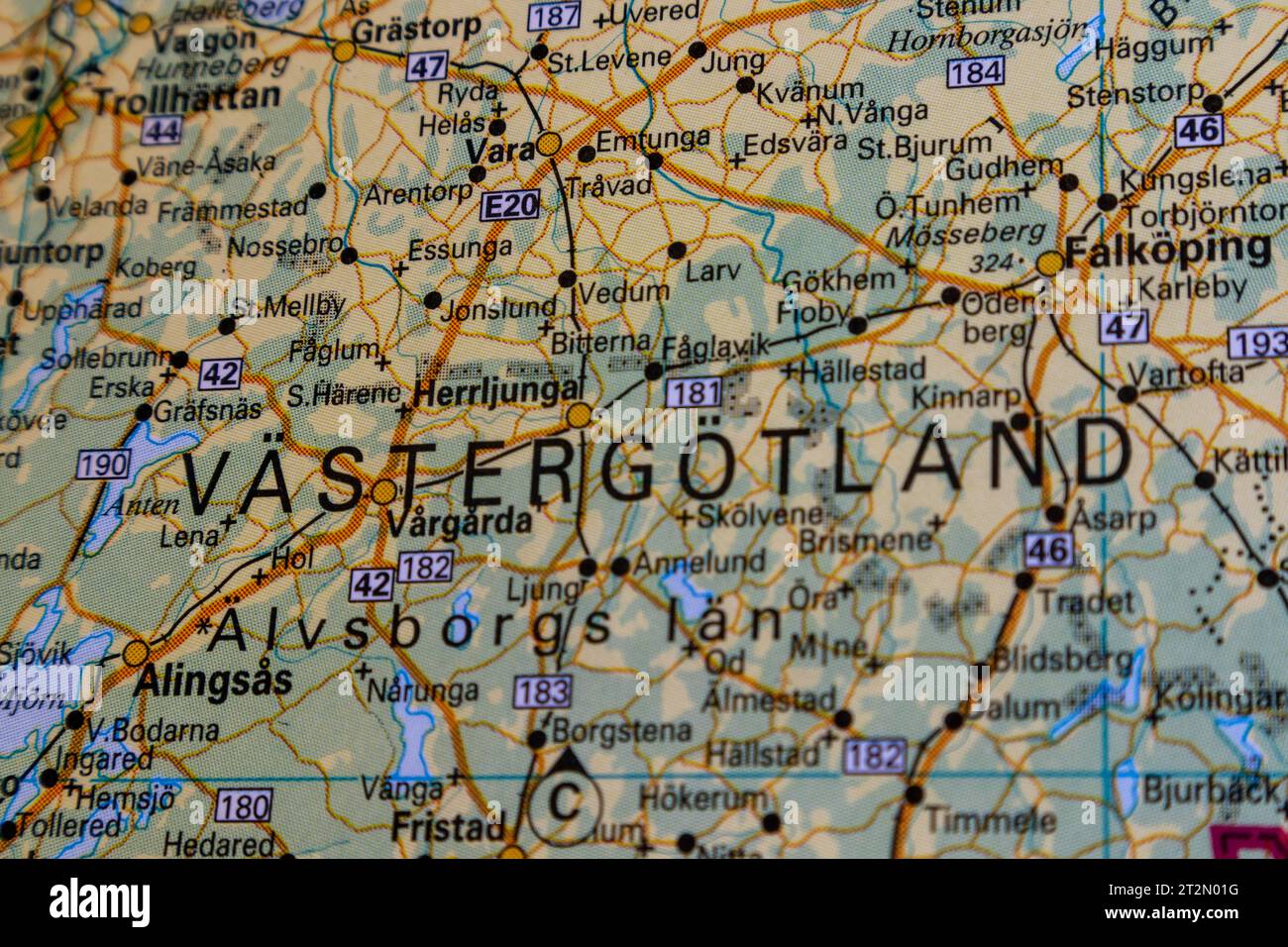 map of västergötland Stock Photo - Alamy