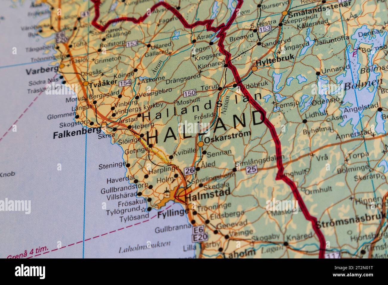 map of halland Stock Photo - Alamy