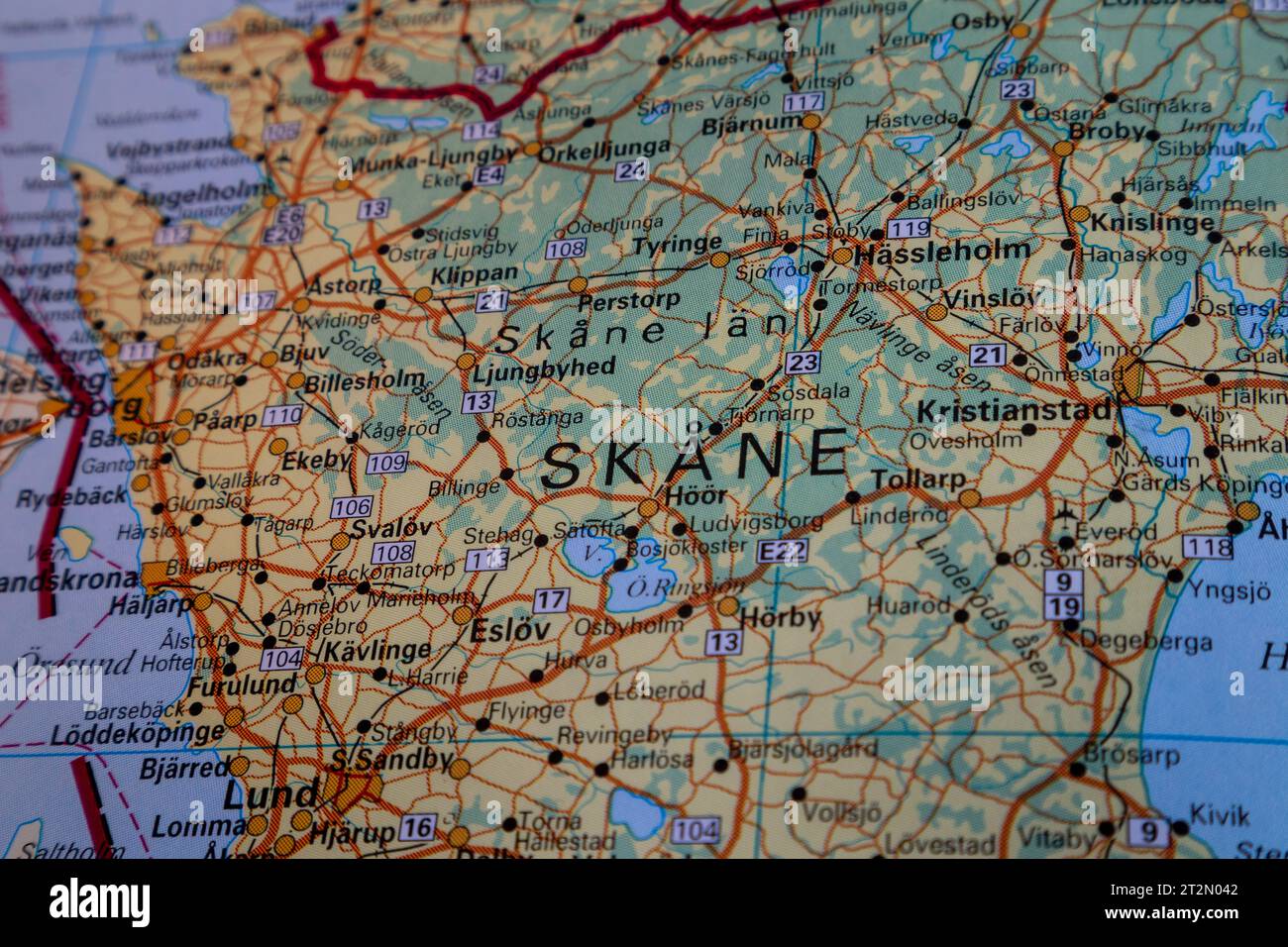 map of skåne Stock Photo - Alamy