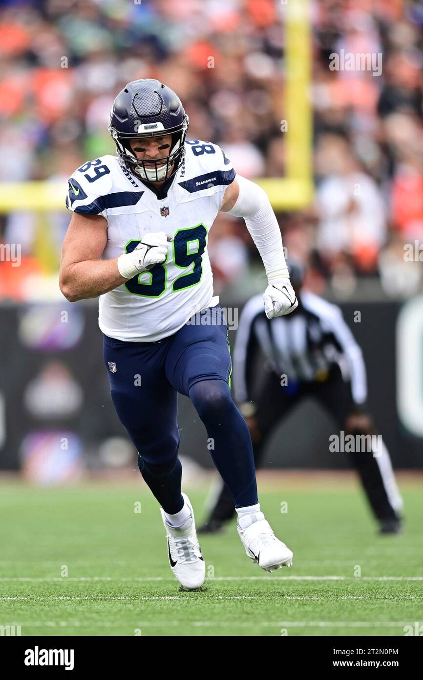 Seattle Seahawks tight end Will Dissly (89) runs for the play during an ...