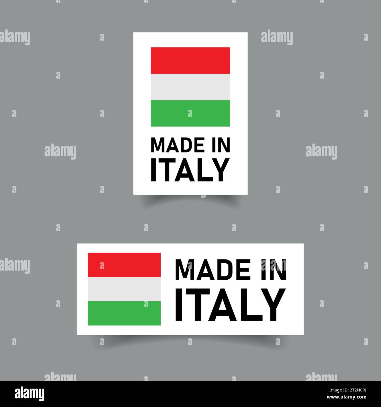 Made in Italy label set flag vector Stock Vector Image & Art - Alamy