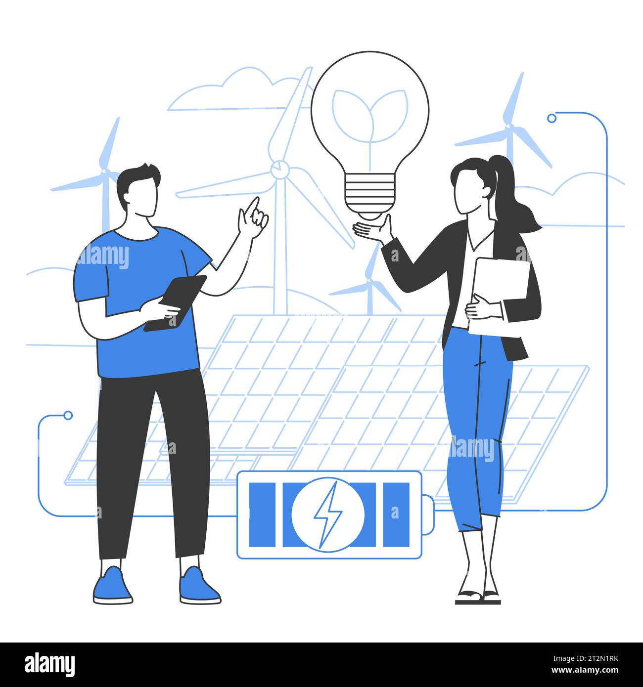 Building green future solar wind Cut Out Stock Images & Pictures - Alamy