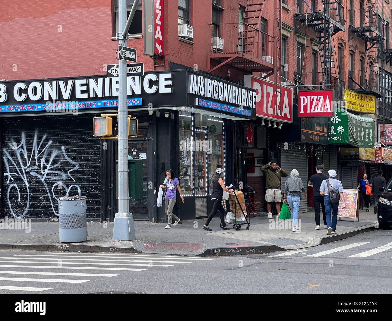 Corner of Hester and Allen Streets on the Lower East Side of Manhattan ...