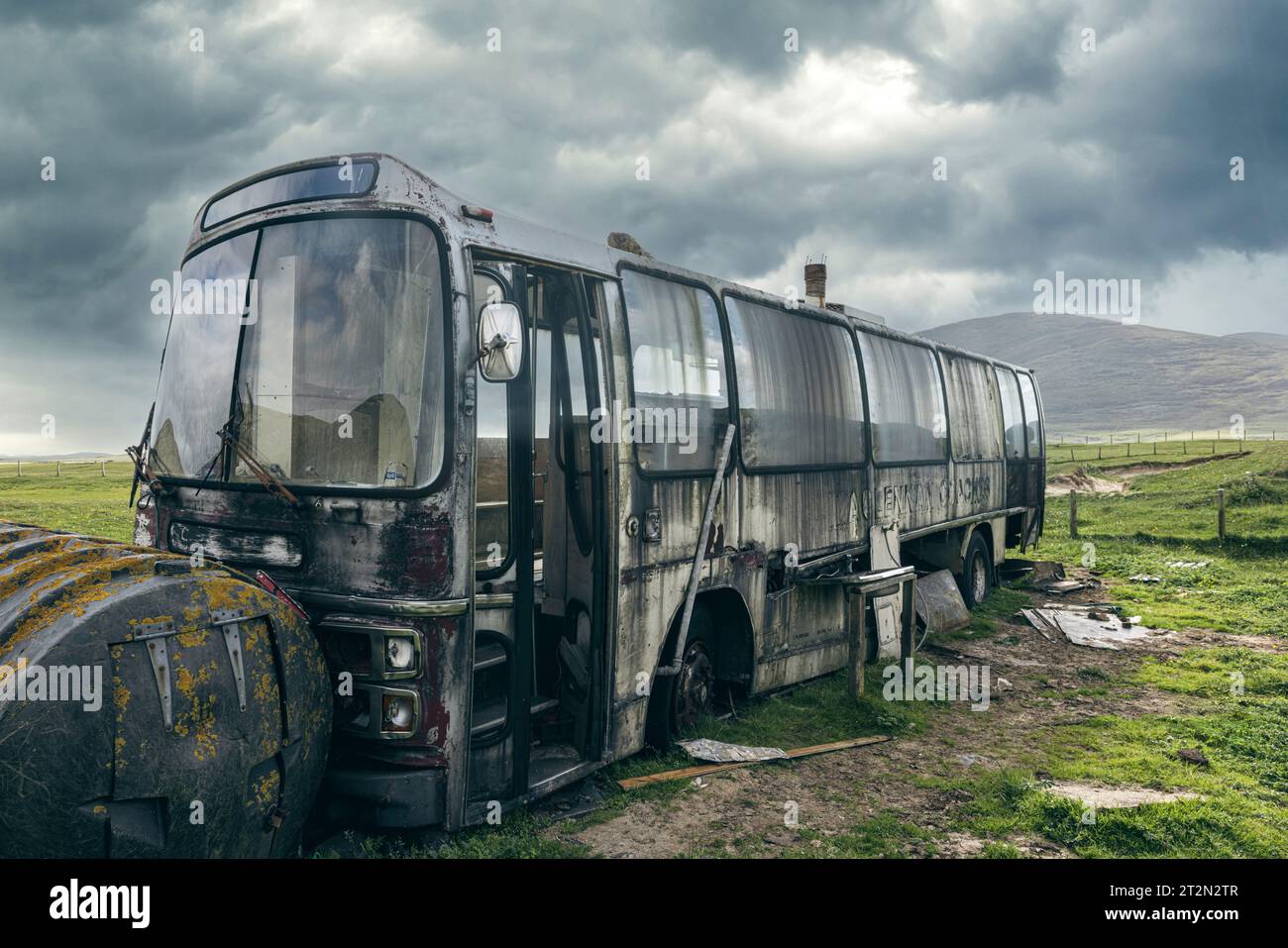 The Scarista Bus is an old abandoned bus amongst the dunes at Scarista ...