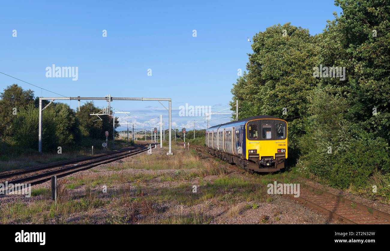 Northern Rail class 150 diesel multiple unit train at Kirkham & Wesham ...