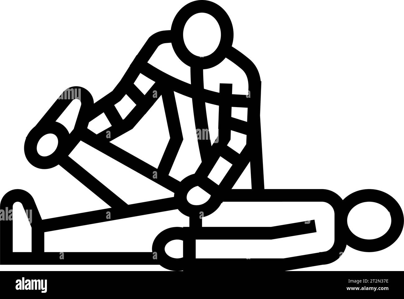 trauma care ambulance line icon vector illustration Stock Vector Image ...