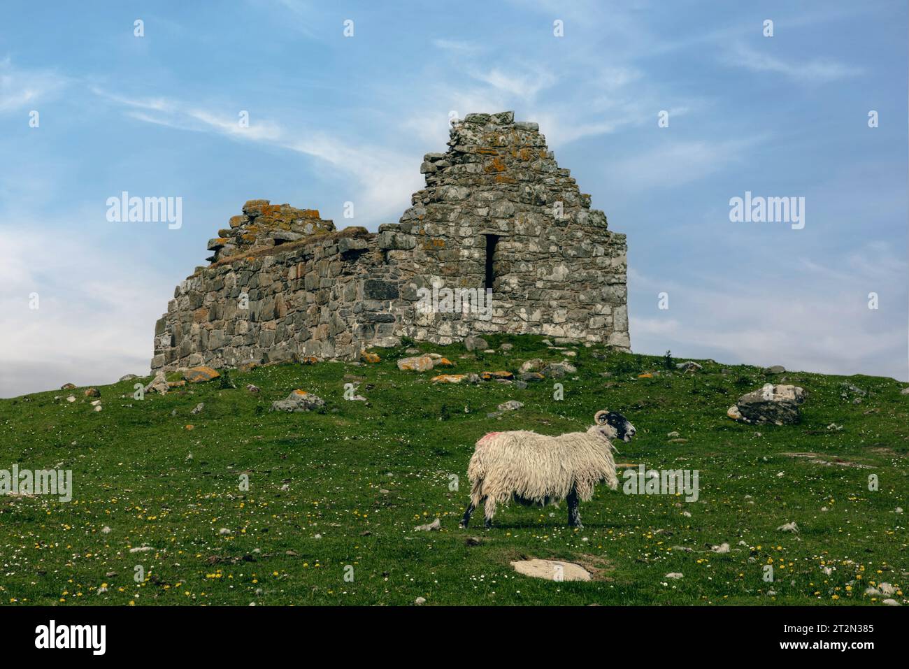 The temple near Northton in the Isle of Harris is a ruined chapel known ...
