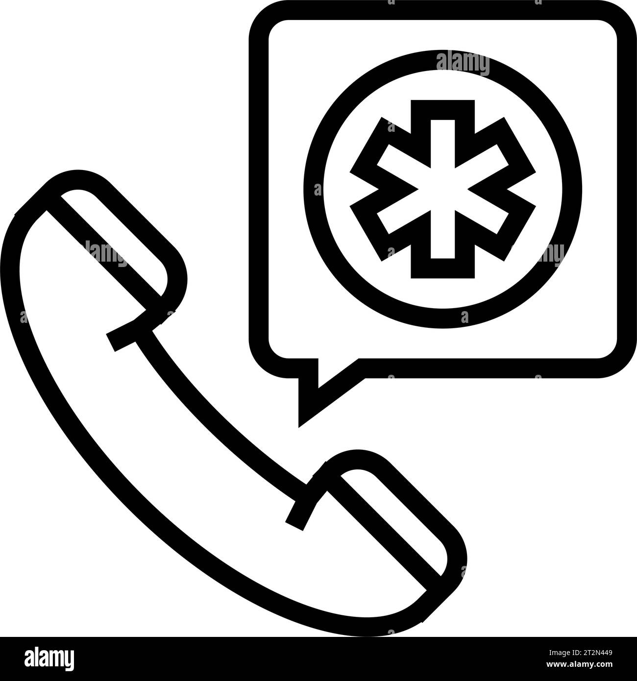 emergency call ambulance line icon vector illustration Stock Vector ...