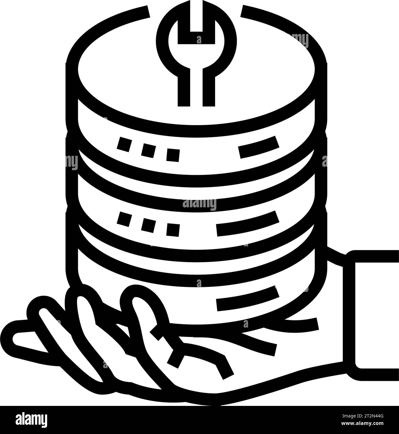 Server maintenance database line Stock Vector Images - Alamy