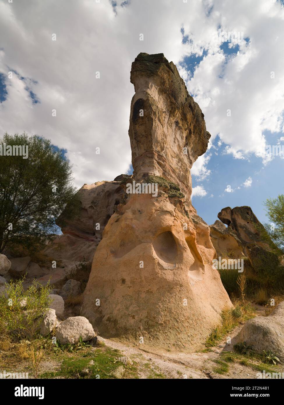 Historical Forty Stairs Rock and Phrygian rock chambers by Lake Emre ...
