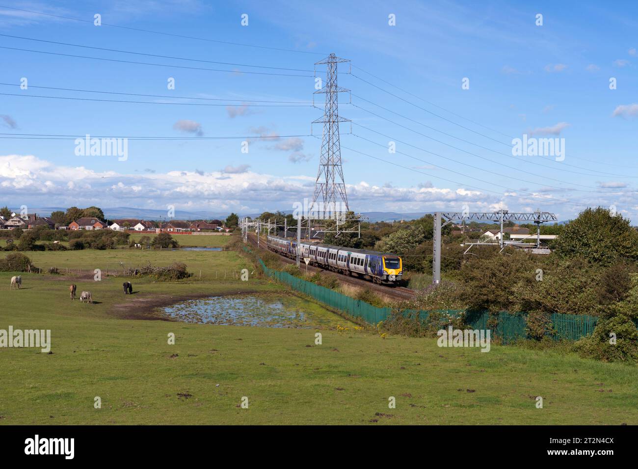 Northern Rail class 331 electric train on the electrified Preston to ...