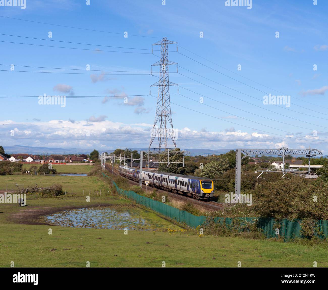 Northern Rail class 331 electric train on the electrified Preston to ...