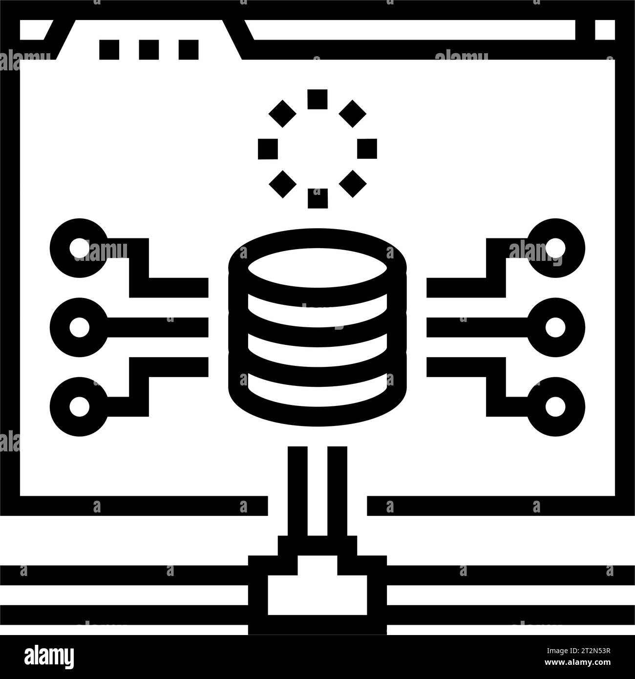database connectivity line icon vector illustration Stock Vector Image ...