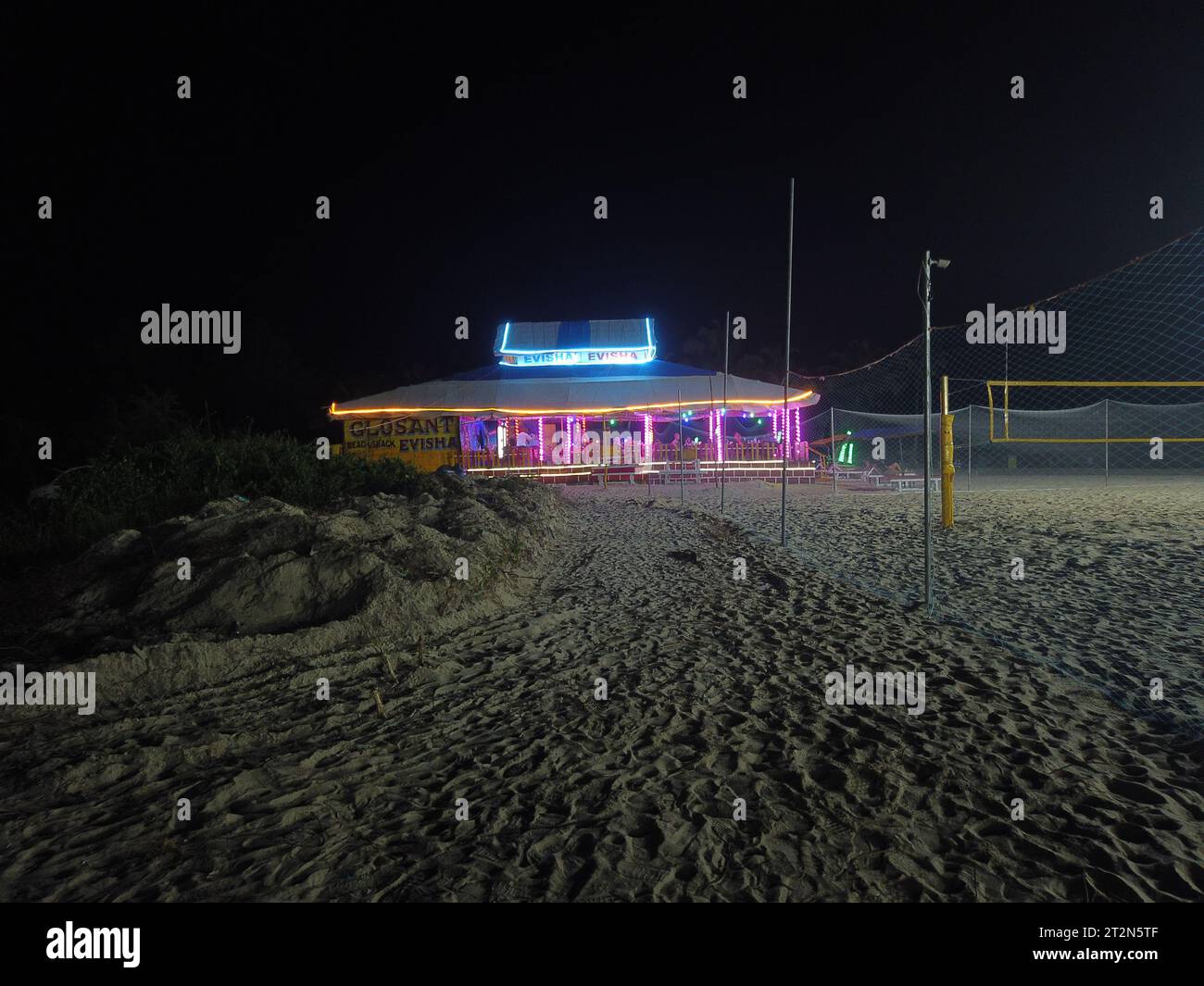 Goan beach shack at Varca beach in the Indian state of Goa. There are ...