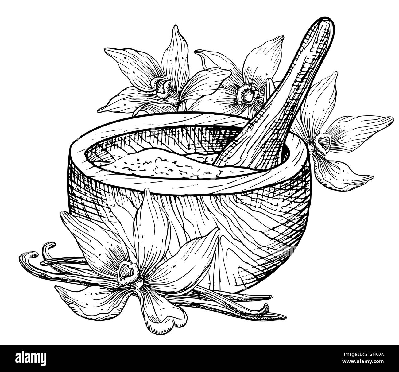 Pestle in mortar Black and White Stock Photos & Images - Alamy