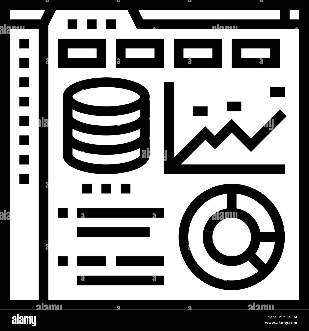 database dashboard line icon vector illustration Stock Vector Image ...