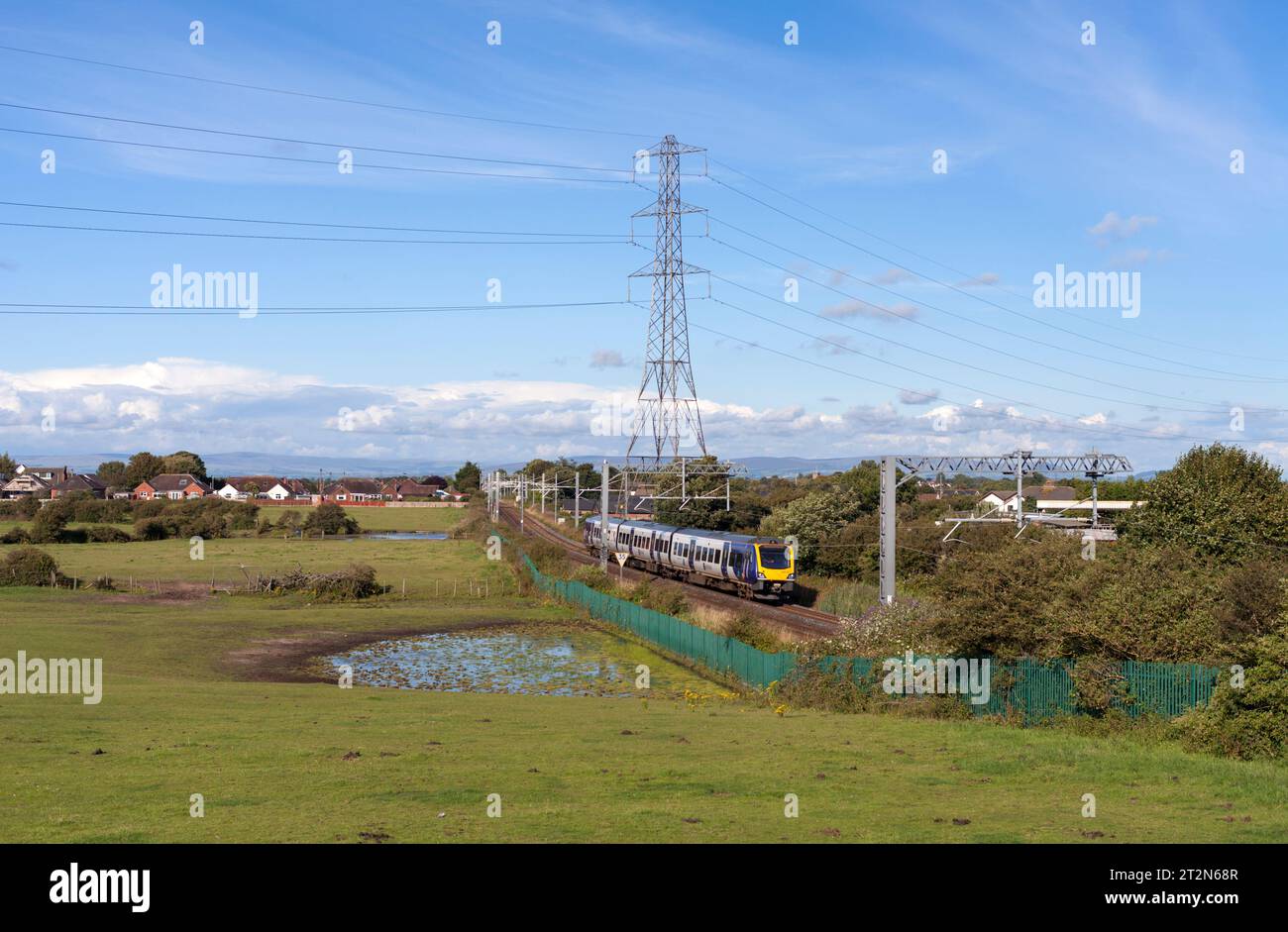 Northern Rail CAF class 195 diesel multiple unit train at Carleton, on ...