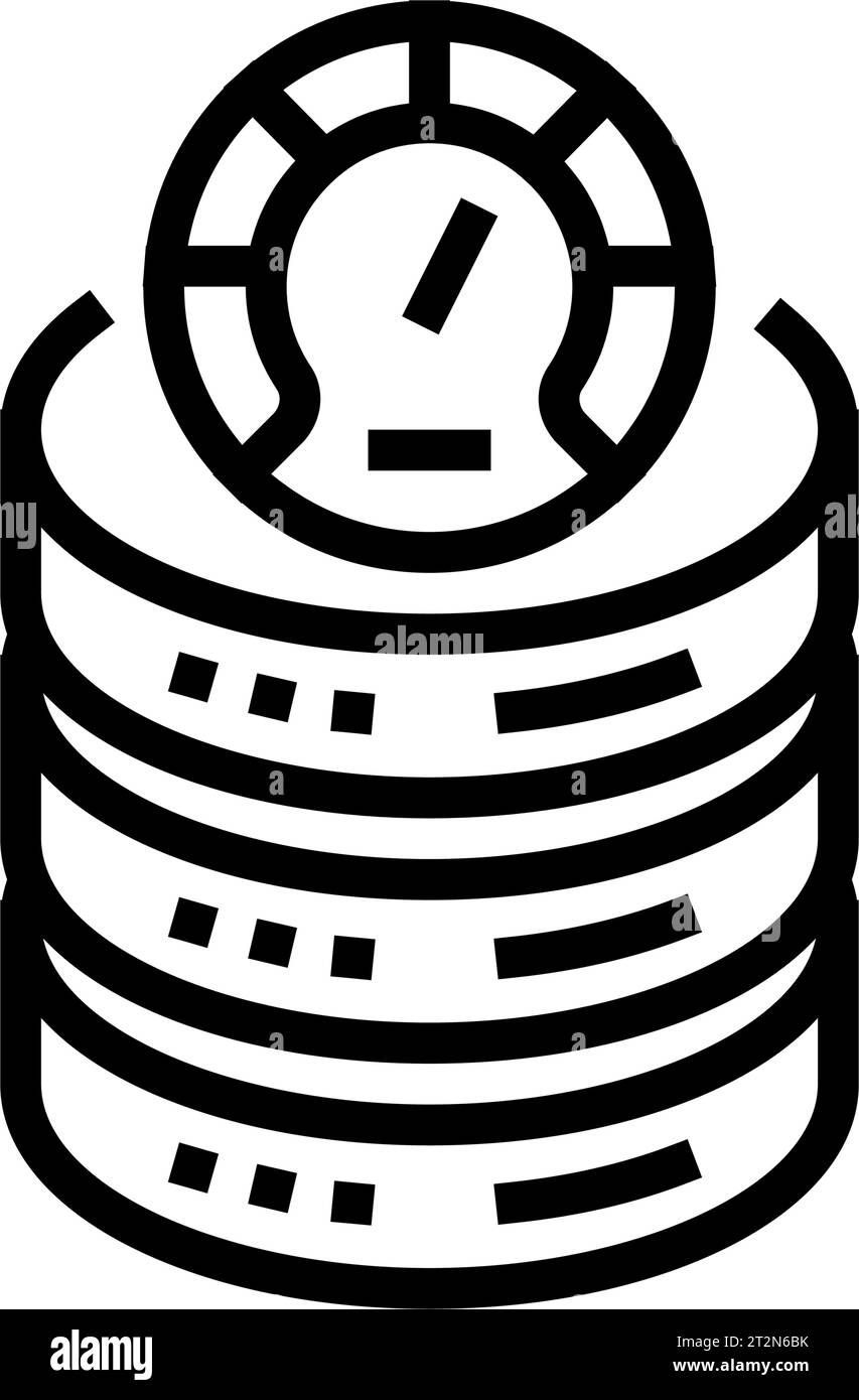 Database performance line icon Cut Out Stock Images & Pictures - Alamy