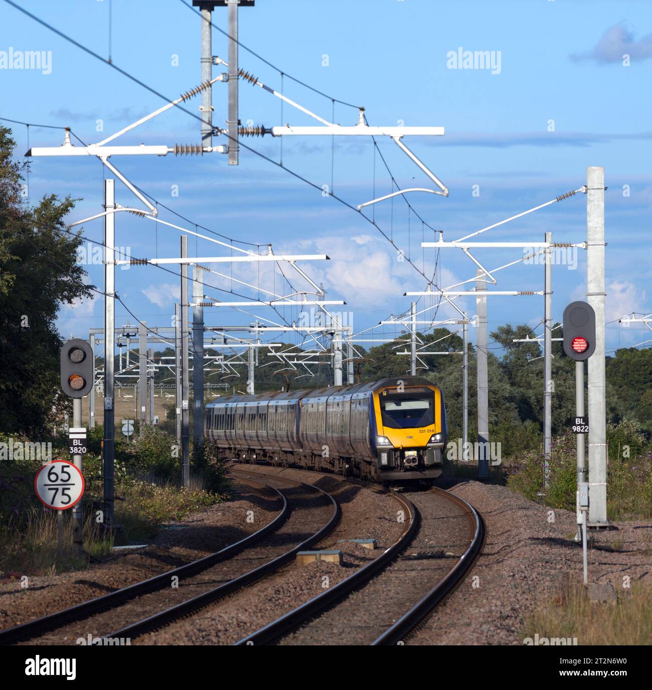 Northern rail CAF class 331 electric multiple unit train at Kirkham And ...