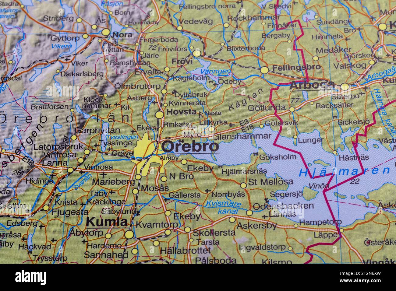 map of örebro Stock Photo - Alamy