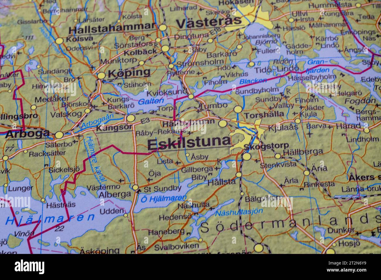 map of eskilstuna Stock Photo - Alamy