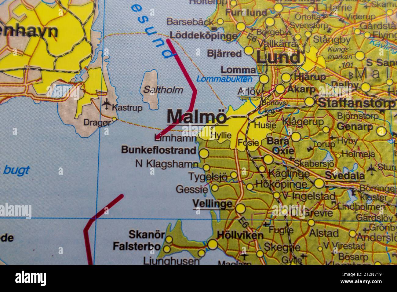 map of malmö sweden Stock Photo - Alamy