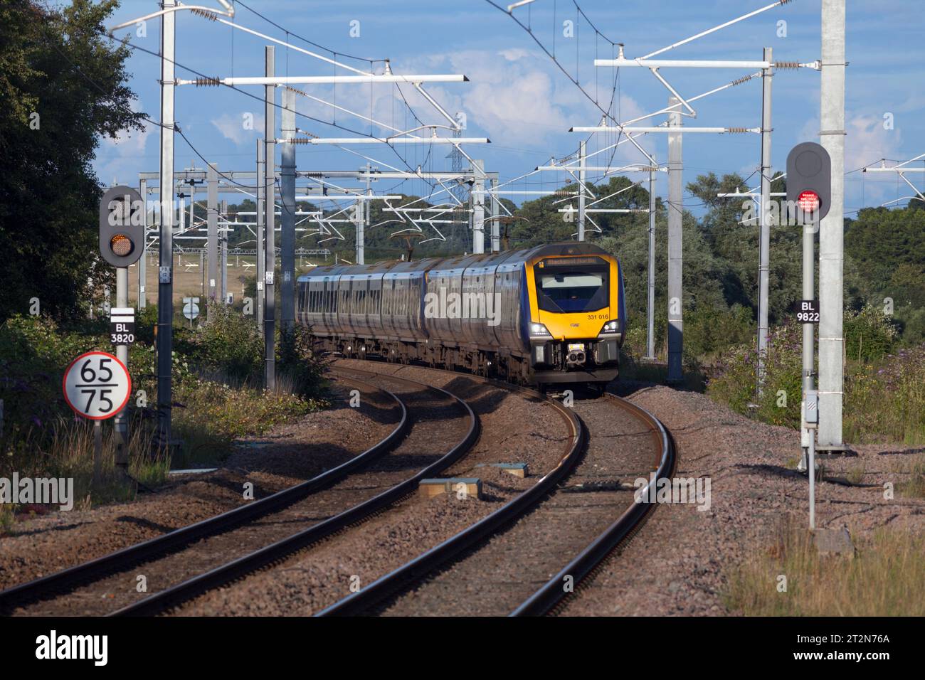 Northern rail CAF class 331 electric multiple unit train at Kirkham And ...