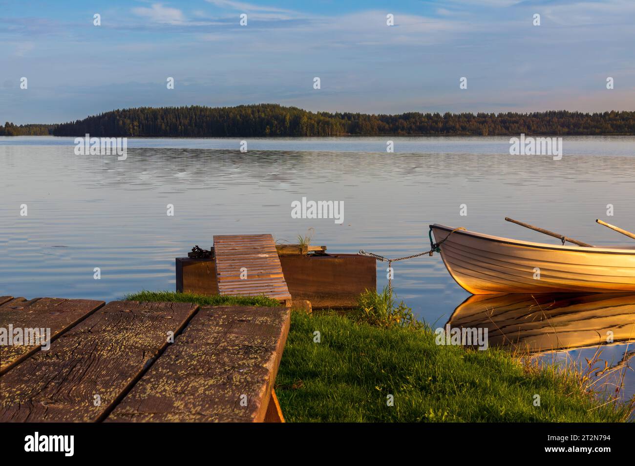 Fall landscape by the lake Stock Photo - Alamy